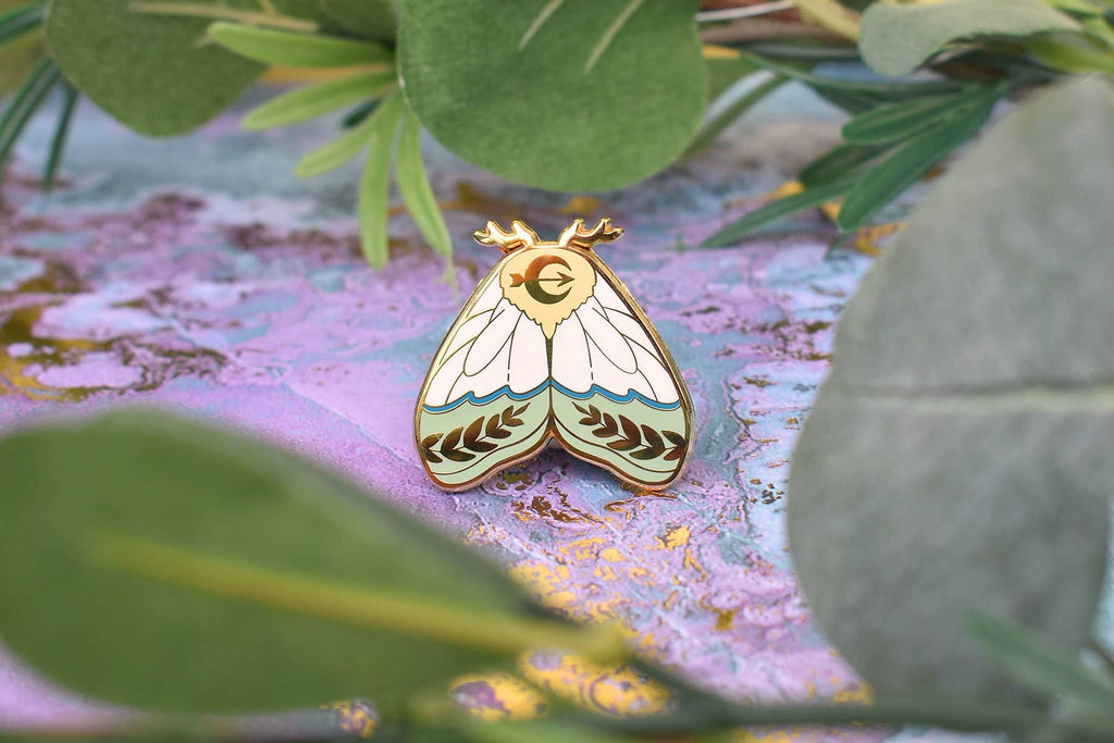 The Moonborn - Artemis Moth Greek Mythology Olympian Goddess Pin – The ...
